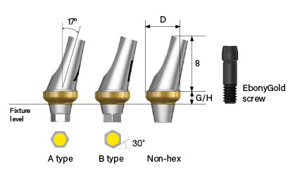 Osstem GS(TS)® Dental Implant Titanium Angled Abutment Mini / Regular ...